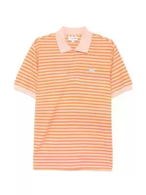 Lacoste Striped Polo Shirt - Orange
