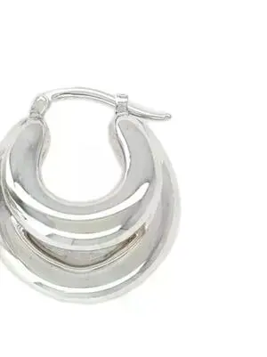 PANCONESI Blow Up Layered Hoop Earrings - Silver