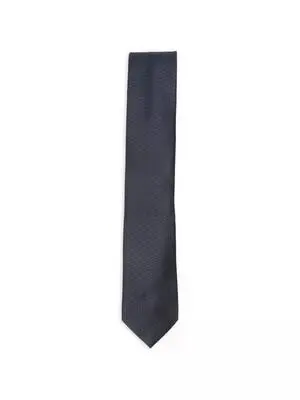 Zegna Textured Silk Tie - Blue