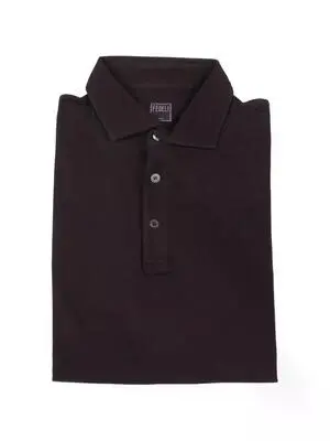 Fedeli Cotton Polo Shirt - Brown