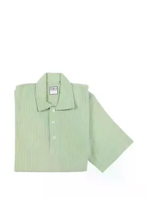 Fedeli Ribbed-knit Polo Shirt