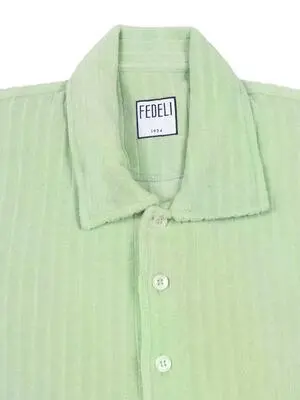 Fedeli Ribbed-knit Polo Shirt