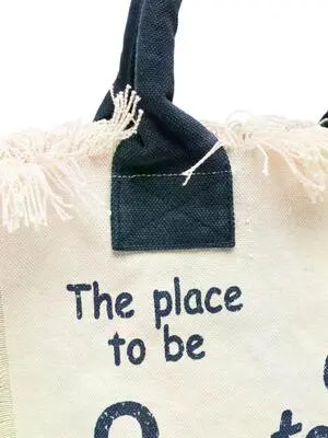 MC2 SAINT BARTH Vanity Tote Bag With Fringe - Neutrals