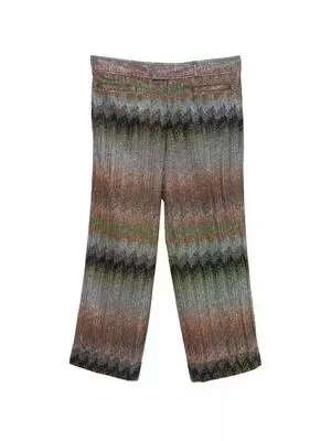 Missoni Zig-zag Cropped Trousers - Silver