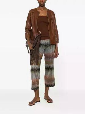 Missoni Zig-zag Cropped Trousers - Silver