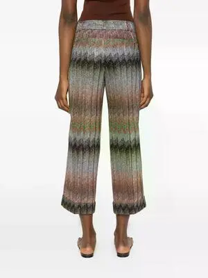 Missoni Zig-zag Cropped Trousers - Silver
