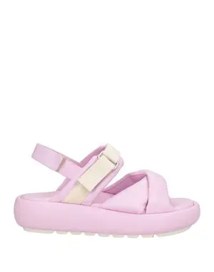 Peserico Leather Slingback Flatform Sandals - Pink
