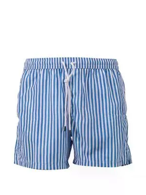 Fedeli Striped Swim Shorts - Blue
