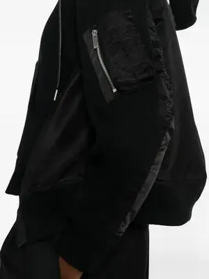 Sacai Hooded Zip-up Jacket - Black