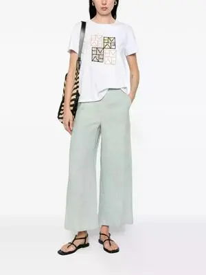 EMME Clava Button Palazzo Pants