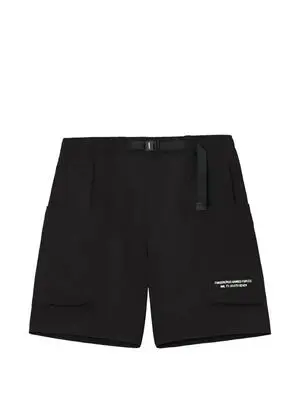 FINGERCROXX Buckle Detail Cargo Shorts - Black