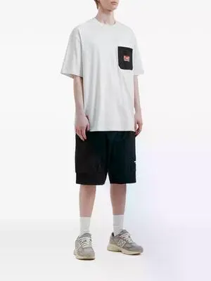 FINGERCROXX Buckle Detail Cargo Shorts - Black
