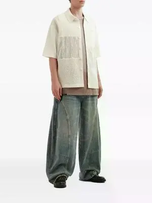 MUSIUM DIV. Lace-panelled Shirt
