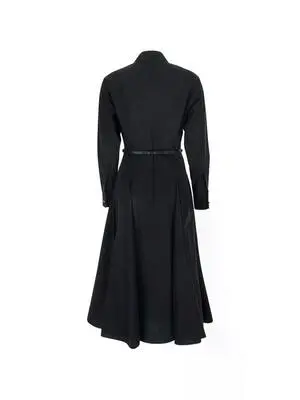Max Mara Belted Midi Shirt Dress - Black