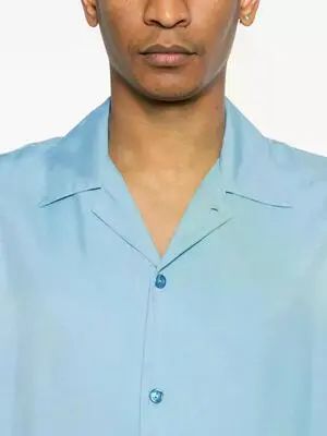 Sandro Loose-fit Shark Collar Shirt - Blue