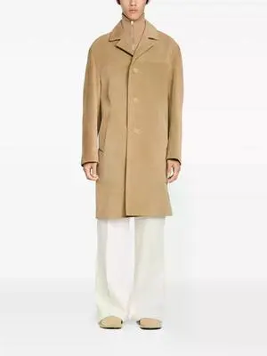 Sandro Tailored Belted Suede Coat - Neutrals