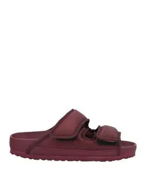 BIRKENSTOCK Sandals In Leather And Textile Fibers - Red