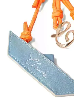Claudie Pierlot Letters-charm Leather Keyring - Blue