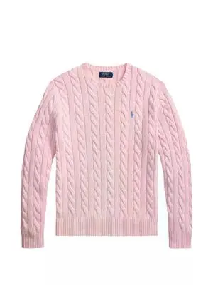 Polo Ralph Lauren Cable-knit Embroidered Sweater - Pink