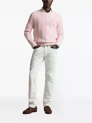 Polo Ralph Lauren Cable-knit Embroidered Sweater - Pink
