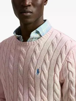 Polo Ralph Lauren Cable-knit Embroidered Sweater - Pink