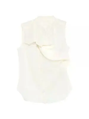 Rick Owens Sleeveless Draped Shirt - Neutrals