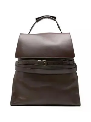 Moschino Buckle Belt Backpack - Brown