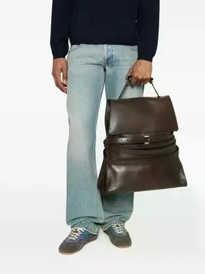 Moschino Buckle Belt Backpack - Brown