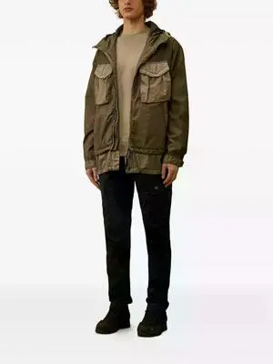 C.P. COMPANY Chest-pocket Hooded Jacket - Green