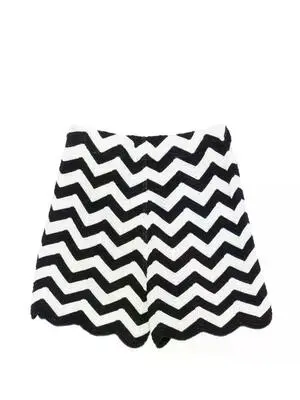 Bruno Manetti Scalloped Chevron Shorts