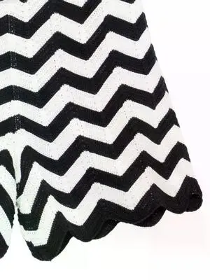 Bruno Manetti Scalloped Chevron Shorts