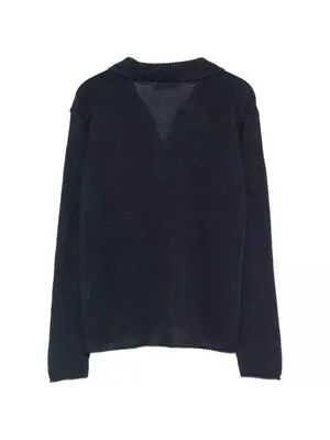 Bruno Manetti V-neck Knitted Sweater - Blue