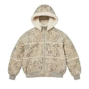 Supreme X Mm6 Maison Margiela Hooded Shearling Bomber Jacket - Green
