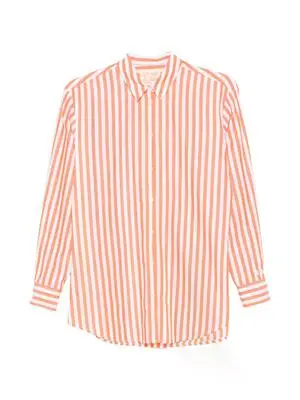 MC2 SAINT BARTH Brigitte Striped Shirt - Orange