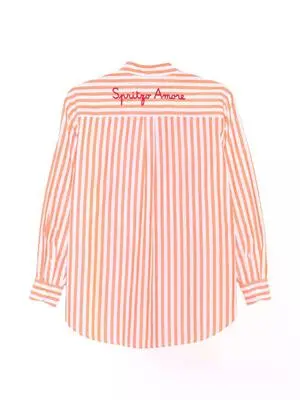 MC2 SAINT BARTH Brigitte Striped Shirt - Orange