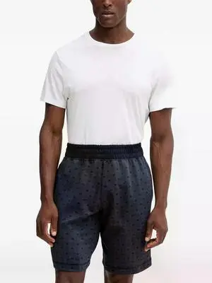 Emporio Armani Logo-print Pyjama Shorts - Blue