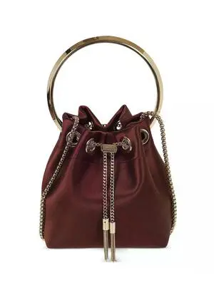 JIMMY CHOO Bon Bon Ring-handle Bucket Bag - Red