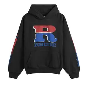 Rhude Split Petrol Logo Hoodie
