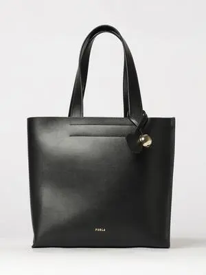 Furla Furla Divide Leather Tote Bag Black