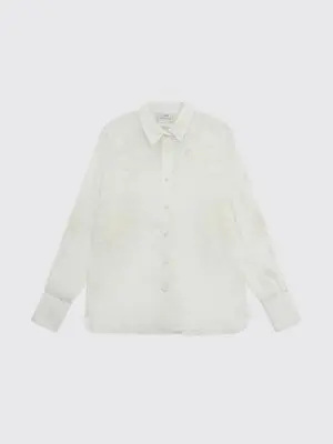FORTE_FORTE Embellished Shirt With Classic Collar - Ivory