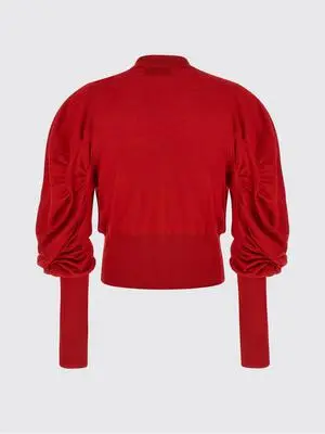 VIVIENNE WESTWOOD Wool And Silk Cardigan With Embroidered Orb - Red