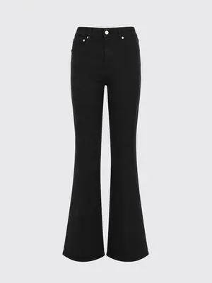 CYCLE Flared Cotton Denim Jeans - Black