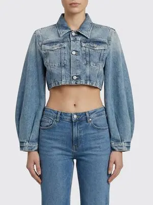 CYCLE Cropped Denim Jacket With Voluminous Sleeves