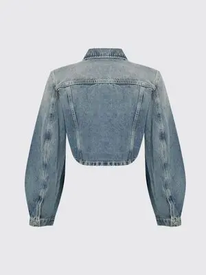 CYCLE Cropped Denim Jacket With Voluminous Sleeves