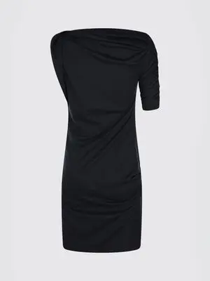Jacquemus Asymmetrical One-shoulder Mini Dress - Black