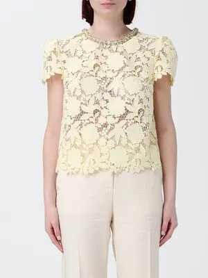 SELF-PORTRAIT Lace Top - Yellow