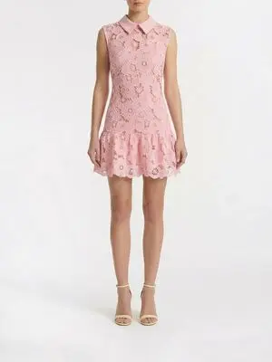 SELF-PORTRAIT Lace Mini Dress - Pink
