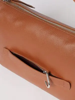 COCCINELLE Gretel Grained Leather Shoulder Bag - Brown