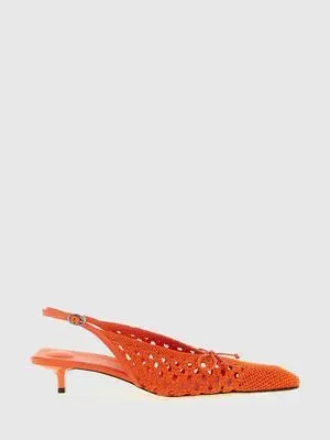 Jacquemus Duelo Crochet Knit Slingbacks - Orange