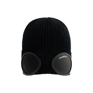 C.P. COMPANY Cotton Goggle Beanie - Blue